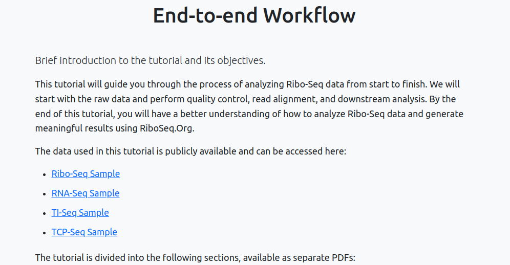 RiboSeq.Org - Tutorials