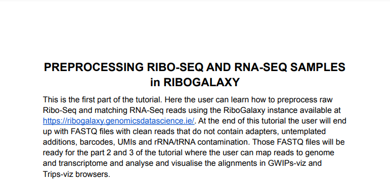 RiboSeq.Org - Tutorials